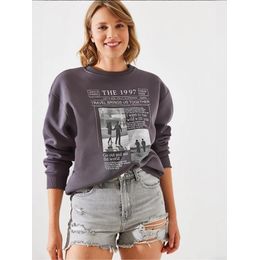 Bianco Lucci Sweatshirt female Grey size S