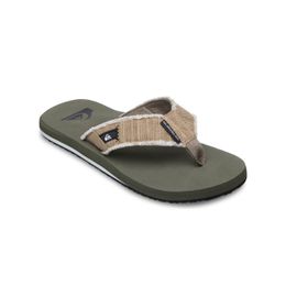 Sandale Quiksilver "Monkey Abyss", Herren, Gr. 13(46), gr&uuml;n (grape leaf), Obermaterial: Textil / Futter: Textil / Au&szlig;ensohle: Rubberlon., Schuhe Sandale