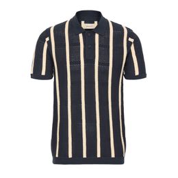 Blend Herren Poloshirt "Poloshirt BHDarin Striped", blau, Gr. S, Obermaterial: 100% Baumwolle CO., Shirts