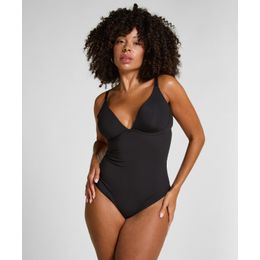 Hunkem&ouml;ller HUNKEM&Ouml;LLER Damen Body "Smooth Unpadded Body", schwarz, Gr. 70, 59% Polyamid, 41% Elasthan, Bodys