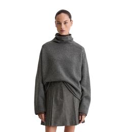 Marc O'Polo MARC O'POLO Damen Strickpullover "aus Merinowolle-Mix", grau, Gr. M, unifarben, Obermaterial: 80% Wolle, 20% Polyamid, Pullover