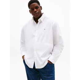 Tommy Hilfiger Big & Tall Herren Langarmhemd "BT-FLEX POPLIN SOLID", wei&szlig;, Gr. 5XL, TOMMY HILFIGER BIG & TALL, Web, Obermaterial: 100% Baumwolle, Hemden, Gro&szlig;e Gr&ouml;&szlig;en, regular