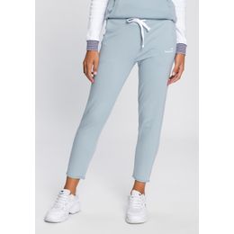 Kangaroos Damen Jogginghose, blau, Gr. 40, kontrastfarbene Details, unifarben, Sweatware, Obermaterial: 95% Baumwolle, 5% Elasthan, Hosen, mit