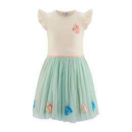 happy girls M&auml;dchen Sommerkleid "M&auml;dchenkleid", gr&uuml;n, Gr. 128, Stoff, 100% Polyester, Kleider