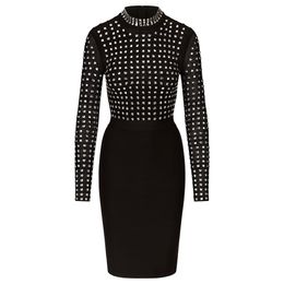 Kraimod Cocktail Dress female size 34 Silver grey / Black