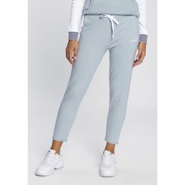 Kangaroos Damen Jogginghose, blau, Gr. 34, kontrastfarbene Details, unifarben, Sweatware, Obermaterial: 95% Baumwolle, 5% Elasthan, Hosen, mit