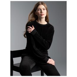 TRIGEMA Damen Sweatshirt "TRIGEMA Nicki-Shirt", schwarz, Gr. S, Nicki, 80% Baumwolle, 20% Polyester, Sweatshirts