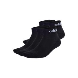 Herren Kurzsocken "Socken Linear Cushioned Ankle 6er Pack", adidas originals, Gr. 40, schwarz, Obermaterial: 71% Baumwolle CO. 26% Polyester PES. 2%