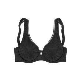Damen Minimizer-BH, NUANCE BY LASCANA, Gr. 80, schwarz, Netz, Obermaterial: 80% Polyamid, 20% Elasthan, BHs, im modernen Design mit gl&auml;nzendem