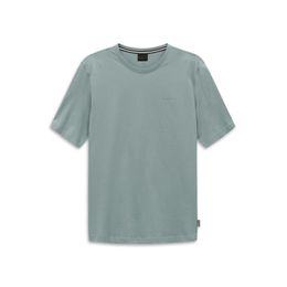 Bugatti Herren T-Shirt "Basic", blau, Gr. S, unifarben, 100% Baumwolle, Shirts, aus Baumwolle Modern Fit Rundhals