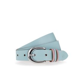 Tamaris Damen Lederg&uuml;rtel, blau, Gr. 80, Rindsleder, G&uuml;rtel, mit Dreifach-Schlaufe verziert