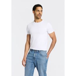Hugo Herren T-Shirt "Hugo-Round", wei&szlig;, Gr. XL, unifarben, Single Jersey, Obermaterial: 96% Baumwolle, 4% Elasthan, Shirts, Rundhalsausschnitt,