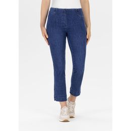 Stehmann Damen 3/4-Jeans "Igor3-680W"fjord navy (stone), Gr. 38, unifarben, Denim/Jeans, Obermaterial: 89% Baumwolle, 10% Elastomultiester, 1%