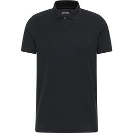 Mustang Herren Poloshirt "PACO", schwarz, Gr. M, Piqu&eacute;, Obermaterial: 100% Baumwolle, Shirts, Trageangenehme Baumwollqualit&auml;t