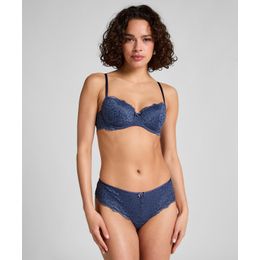 Hunkem&ouml;ller HUNKEM&Ouml;LLER Damen Hipster "Brazilian Marine", Gr. Mblau, 93% Polyamid, 7% Elasthan, Unterhosen
