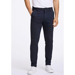 LINDBERGH Herren Stoffhose "Stoffhose Slim Fit", blau, Gr. L, Obermaterial: 75% Polyester, 22% Viskose, 3% Elasthan, Hosen