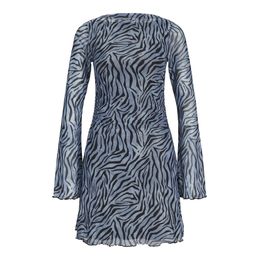 Jack & Jones JJXX Kleid 'Minna' Damen Gr&ouml;&szlig;e 40 blau / schwarz Winterkleid