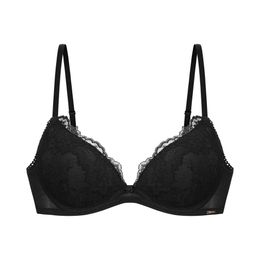 Dorina Damen B&uuml;gel-BH "ORIGINS", Gr. 80, schwarz, Spitze, Obermaterial: 64% Polyamid, 28% Polyester, 8% Elasthan, BHs, mit Spitze