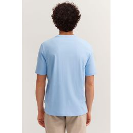 Bugatti Herren T-Shirt "Basic", blau, Gr. L, unifarben, 100% Baumwolle, Shirts, aus Baumwolle Modern Fit Rundhals