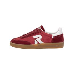 Rieker Damen Sneaker "Rieker Sneaker Glattleder", Gr. 44, rot, Glattleder, Schuhe