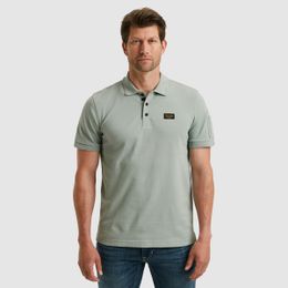 PME-Legend PME LEGEND Herren Poloshirt, silber, Gr. XL, unifarben, Web, Obermaterial: 95% Baumwolle, 5% Elasthan, Shirts, mit Logostickerei