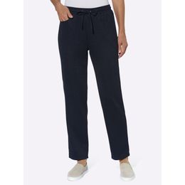 Classic Basics Damen Schlupfhose, blau, Gr. 54, unifarben, 100% Polyester, Hosen