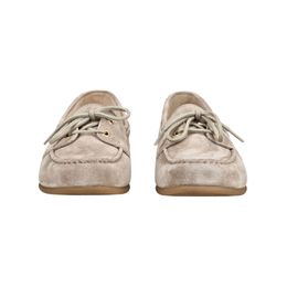 Gabor Damen Mokassin "Gabor Mokassin Veloursleder", Gr. 41, beige, Veloursleder, Schuhe