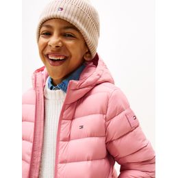 Tommy Hilfiger M&auml;dchen Steppjacke "U LIGHT DOWN HOODED JACKET", rosa, Gr. 6, unifarben, Web, Obermaterial: 100% Polyamid, Jacken, Kinder bis 16 Jahre