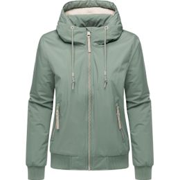 Ragwear Damen Bomberjacke "Oggie Warm YOUMODO", gr&uuml;n, Gr. L, Obermaterial: 100% Polyester; Innenfutter: 100% Polyester; Wattierung: 100% Polyester,