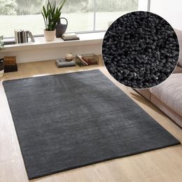 Wollteppich OTTO HOME, B:40cm H:14mm L:60cm, grau, Wolle, Wohnzimmer, Teppiche, "Gabbo Natur, Handgefertigt, Teppich, reine Wolle, meliert", reine