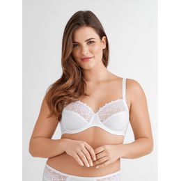Felina Damen B&uuml;gel-BH "Joy", Gr. 95, wei&szlig;, Spitze, Obermaterial: 65% Polyester, 27% Polyamid, 8% Elasthan, unifarben, BHs, mit Spitze, St&uuml;tzfunktion