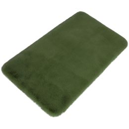 Badematte OTTO HOME, H:30mmdunkelgr&uuml;n, Polyester, Badematten, "Rabbit Badematten, Badvorleger, Badezimmer Teppich", Kaninchenfell-Haptik, Badteppich,