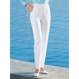 COME ON CLASSIC BASICS Damen Schlupfhose, wei&szlig;, Gr. 54, unifarben, 62% Polyester, 36% Viskose, 2% Elasthan, Hosen