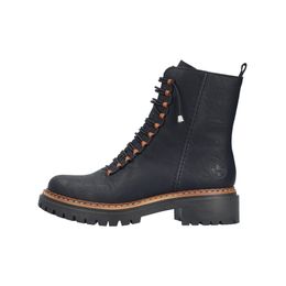 Rieker Damen Schn&uuml;rstiefelette "Rieker Stiefelette Lederimitat", Gr. 39, schwarz, Lederimitat, Schuhe