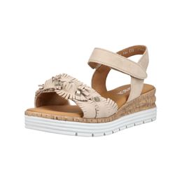 Gabor COMFORT Damen Riemchensandale "Gabor Comfort Sandalen Leder", Gr. 40,5grau, braun, Leder, Schuhe