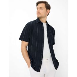 Brax Herren Kurzarmhemd "Style LUKE", schwarz, Gr. L, Web, 100% Baumwolle, Hemden