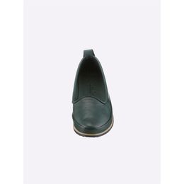 Andrea Conti Damen Slipper, Gr. 40, gr&uuml;n, Glattleder, Leder, Schuhe