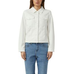 s.Oliver Damen Jeansjackewei&szlig;, Gr. 40, unifarben, Denim/Jeans, Obermaterial: 98% Baumwolle, 2% Elasthan, Jacken, mit wei&szlig;en Kn&ouml;pfen
