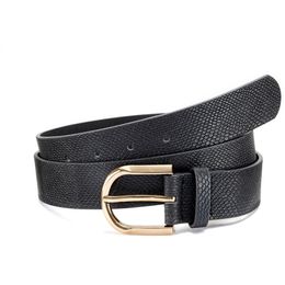 Lascana Damen H&uuml;ftg&uuml;rtel "Hoseng&uuml;rtel, G&uuml;rtel, Jeansg&uuml;rtel, Anzugg&uuml;rtel", schwarz, Gr. 75, Abriebeffekte, Reptilienpr&auml;gung, Schlangenoptik, bedruckt,