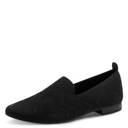 Marco Tozzi Damen Slipper, Gr. 41schwarz, Textil, unifarben, Schuhe, Blockabsatz, Businessschuh Schlupfschuh in veganer Verarbeitung