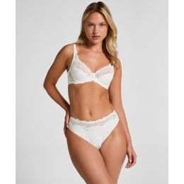 Hunkem&ouml;ller HUNKEM&Ouml;LLER Damen Slip "Hochgeschnittener Slip Diva", Gr. Mwei&szlig;, 73% Polyamid, 14% Elasthan, 13% Polyester, Unterhosen