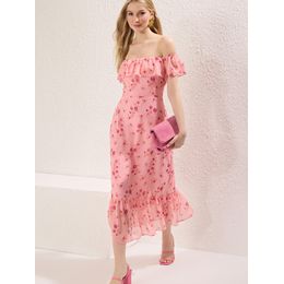 Trendyol Kleid Damen Gr&ouml;&szlig;e 36 orange / hummer / pink / rosa Winterkleid
