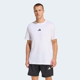 Herren T-Shirt "M TR ID G T"wei&szlig;, Gr. L, adidas Performance, Obermaterial: 65% Polyester, 35% Baumwolle, Shirts