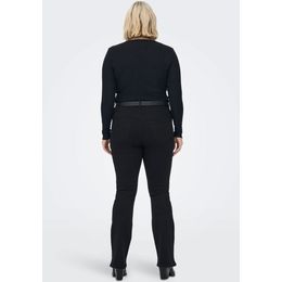Only CARMAKOMA Damen Schlagjeans "CARSALLY", schwarz, Gr. 44, Denim/Jeans, Obermaterial: 56% Baumwolle, 39% Polyester, 3% Viskose, 2% Elasthan, Jeans