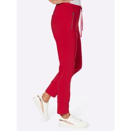 Inspirationen Damen Webhose, rot, Gr. 19, unifarben, 72% Viskose, 25% Polyamid, 3% Elasthan, Hosen