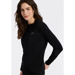Ragwear Damen Sweatshirt "AZALLEA O", schwarz, Gr. M, unifarben, Sweatware, Obermaterial: 70% Baumwolle, 30% Polyester, Sweatshirts, mit Logostickerei