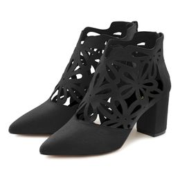 Lascana Damen High-Heel-Stiefelette "Ankle Boot, Stiefelette, Stiefel", Gr. 42, schwarz, Obermaterial: 100% Textilmaterial. Decksohle: 100%