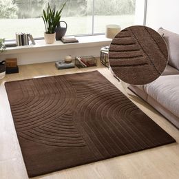 Wollteppich OTTO HOME, B:40cm H:14mm L:60cm, braun, Wolle, Wohnzimmer, Teppiche, "Gabbo Design, Handgefertigt, Teppich, reine Wolle",