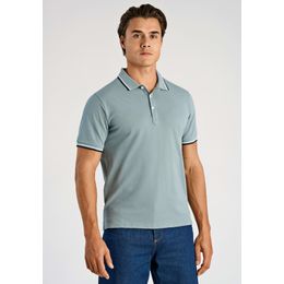 LINDBERGH Herren Poloshirtdeep aqua, Gr. L, Piqu&eacute;, Obermaterial: 100% Baumwolle, Shirts, mit Logo-Stickerei und abgesetzten B&uuml;ndchen