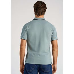 LINDBERGH Herren Poloshirtdeep aqua, Gr. M, Piqu&eacute;, Obermaterial: 100% Baumwolle, Shirts, mit Logo-Stickerei und abgesetzten B&uuml;ndchen